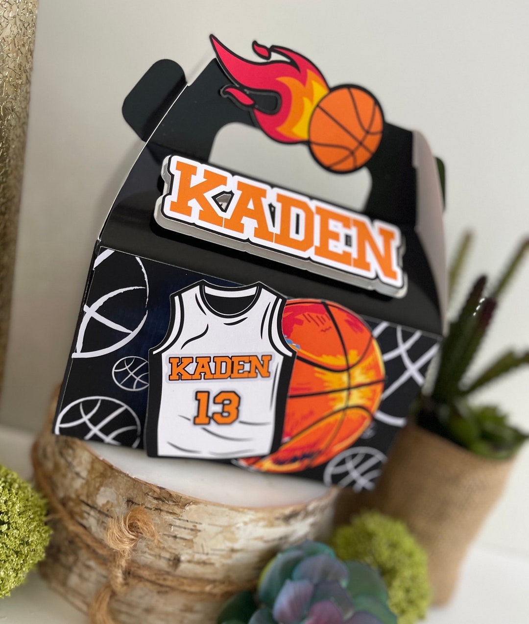 Basketball Party Favor Box, Basketball Treat Box, Basketball Birthday ...