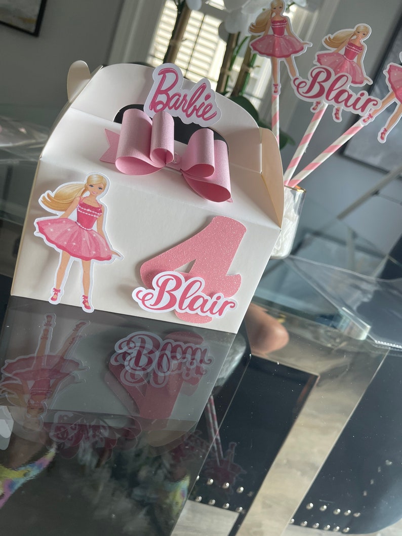 Barbie Party Favor Box and Props Barbie Birthday Supplies | Etsy