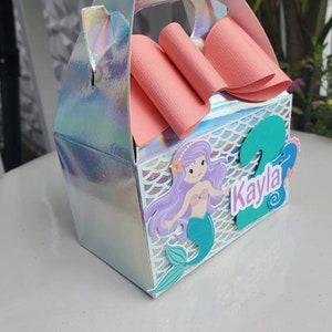 Mermaid Party Favor Box, Mermaid Treat Box, Mermaid Birthday Box ...