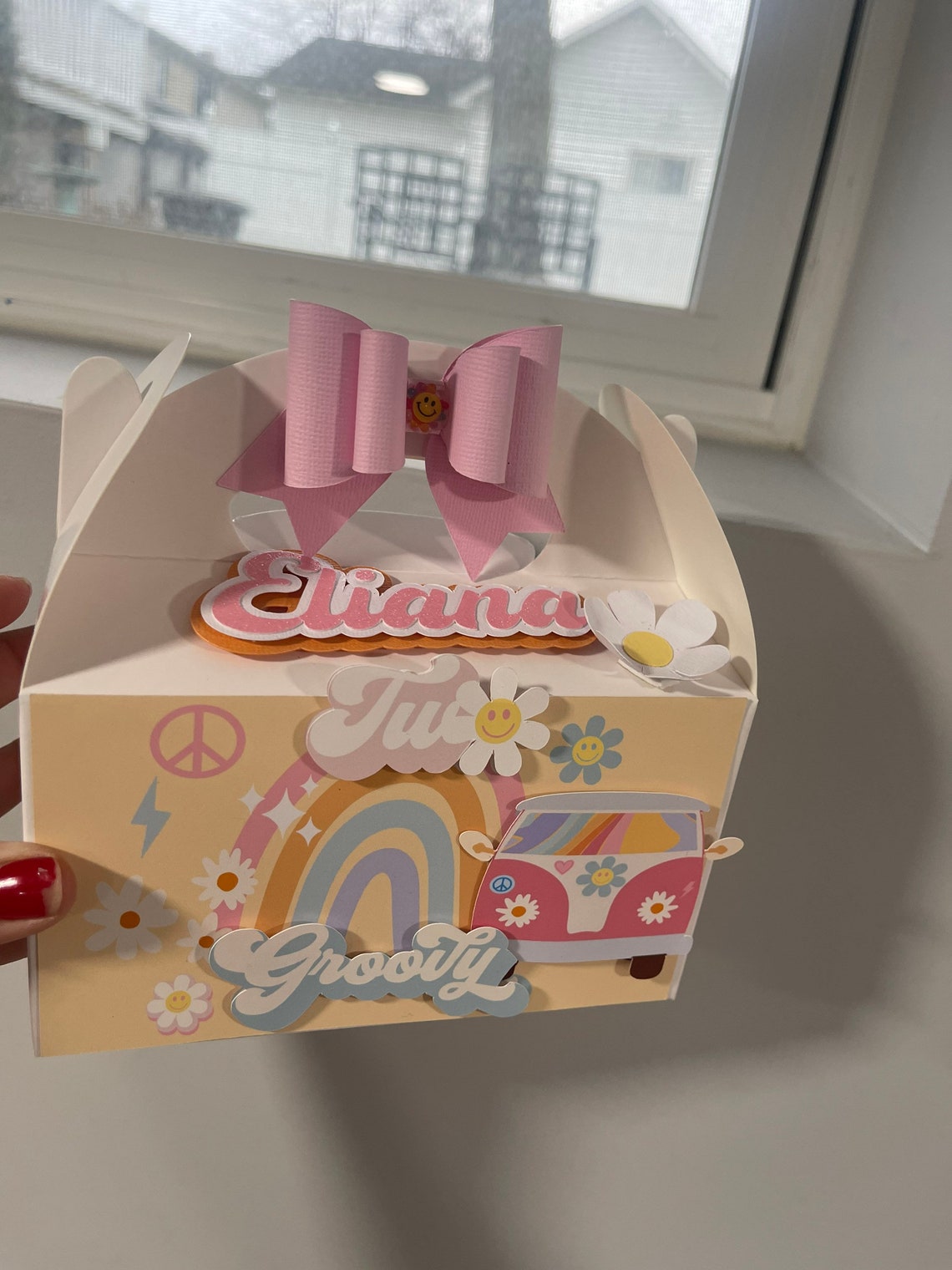 Groovy Party Favor Box Groovy Treat Box Two Groovy Birthday - Etsy