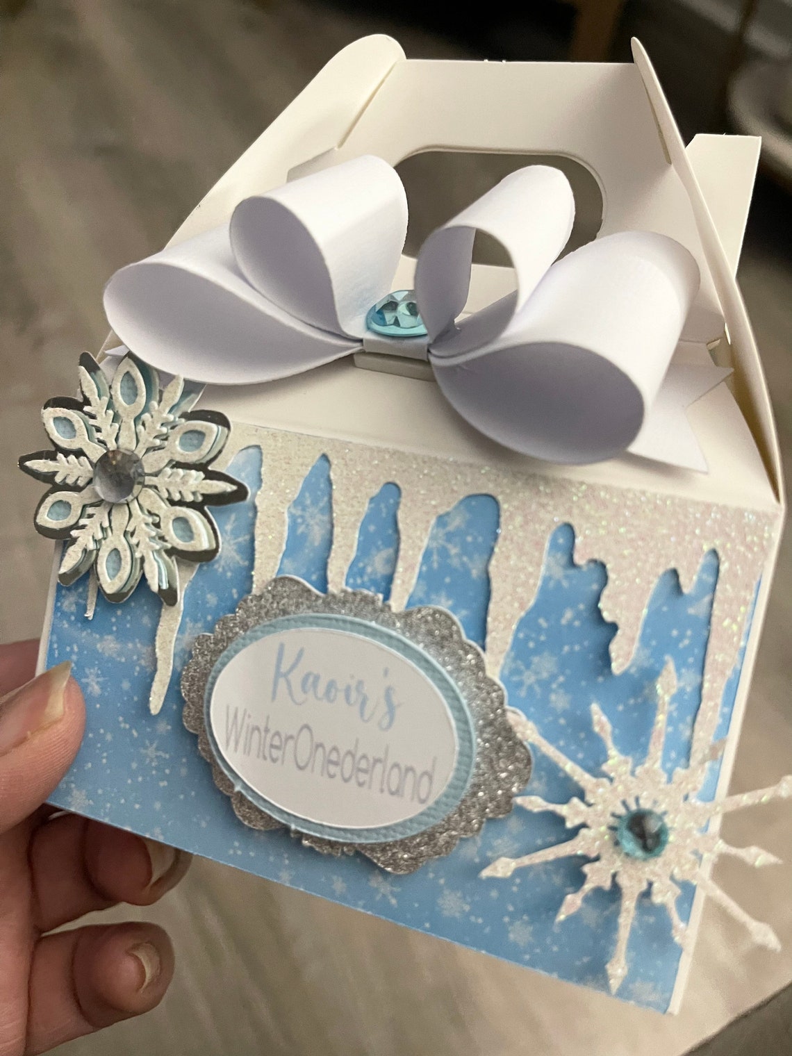 Winter Wonderland Party Favor Box, Winter Onederland Party Box, Winter ...