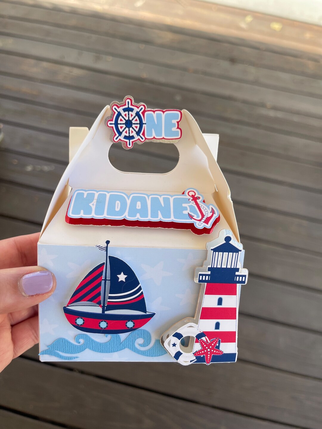 Nautical Party Favor Box, Nautical Birthday Decorations, Sailor Party ...