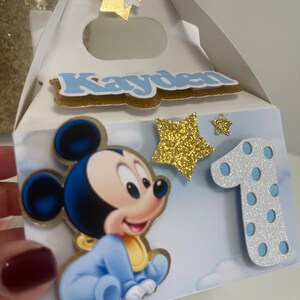 Baby Mickey Birthday Party Favor Box, Baby Mickey Birthday Theme, Baby ...