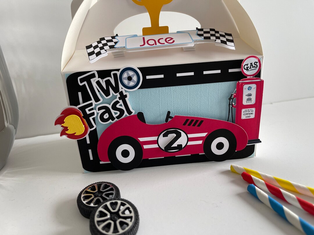 Vintage Car Race Party Box, Vintage Car Theme Party, Car Racing Treat ...
