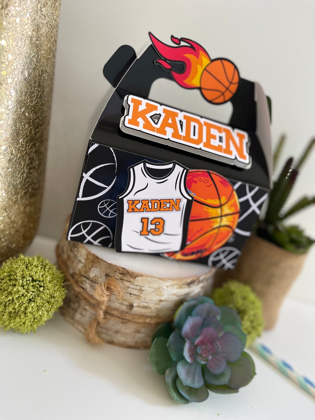 Basketball Party Favor Box, Basketball Treat Box, Basketball Birthday ...