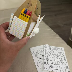 Bunny Activities Box, Bunny Coloring Box, Easter Party Favor Box ...