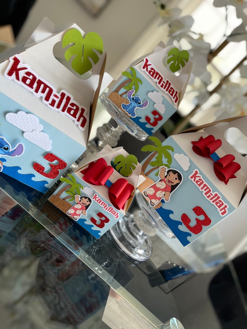 Lilo and Stitch Birthday Box, Lilo and Stitch Party Favor Box, Lilo and ...