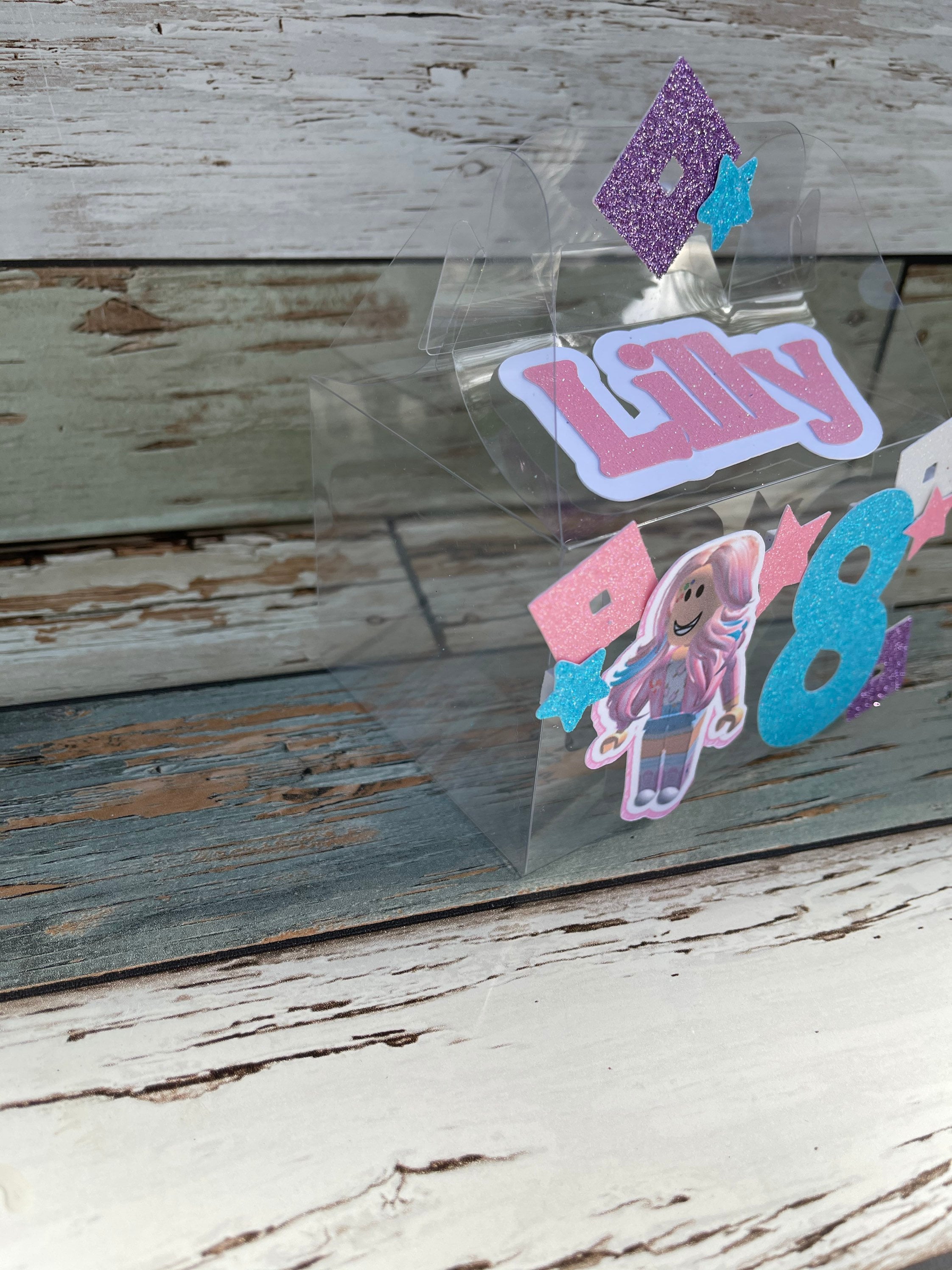Girl Roblox party favor box Girl roblox party girl roblox | Etsy