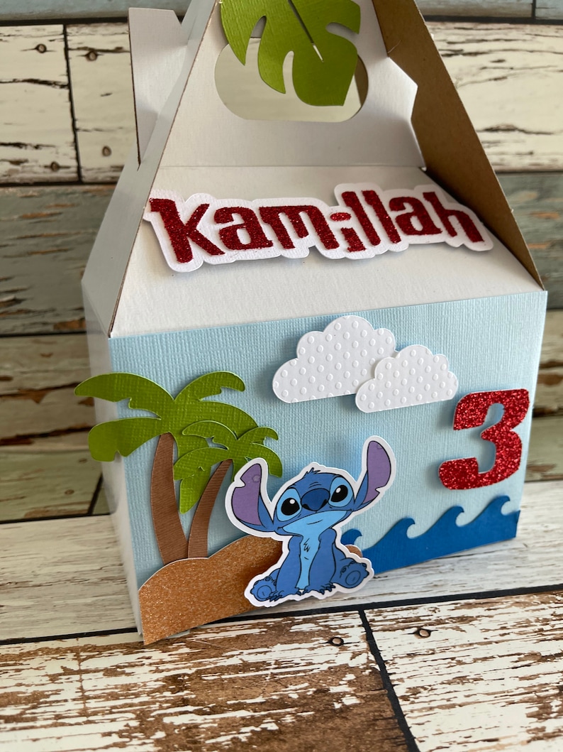 Lilo and Stitch Birthday Box, Lilo and Stitch Party Favor Box, Lilo and ...