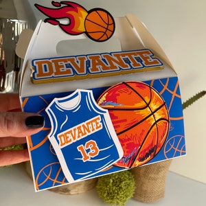 Basketball Party Favor Box, Basketball Treat Box, Basketball Birthday ...