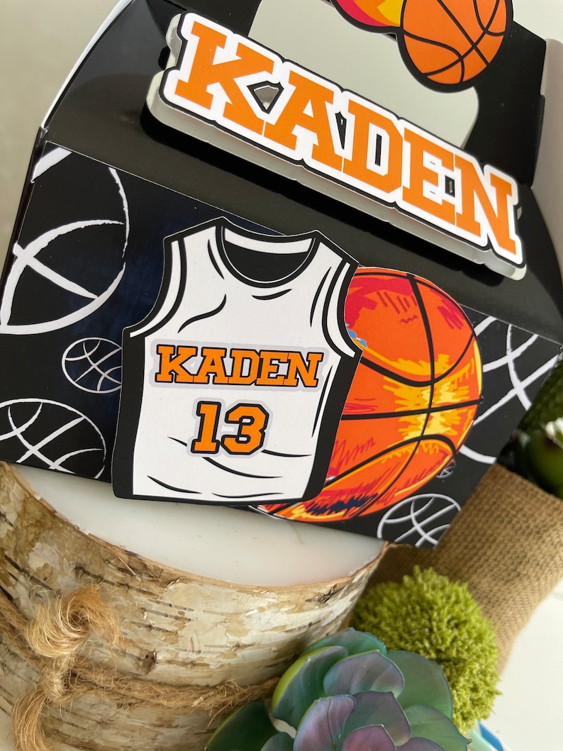 Basketball Party Favor Box, Basketball Treat Box, Basketball Birthday ...