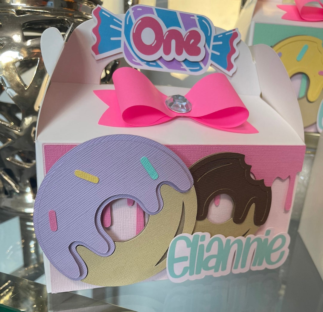 Donuts Birthday Party Favor, Donuts Treat Box, Donuts Party Decoration ...