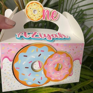 Donut Party Favor Box, Donut Birthday Theme, Donut Birthday Decoration ...