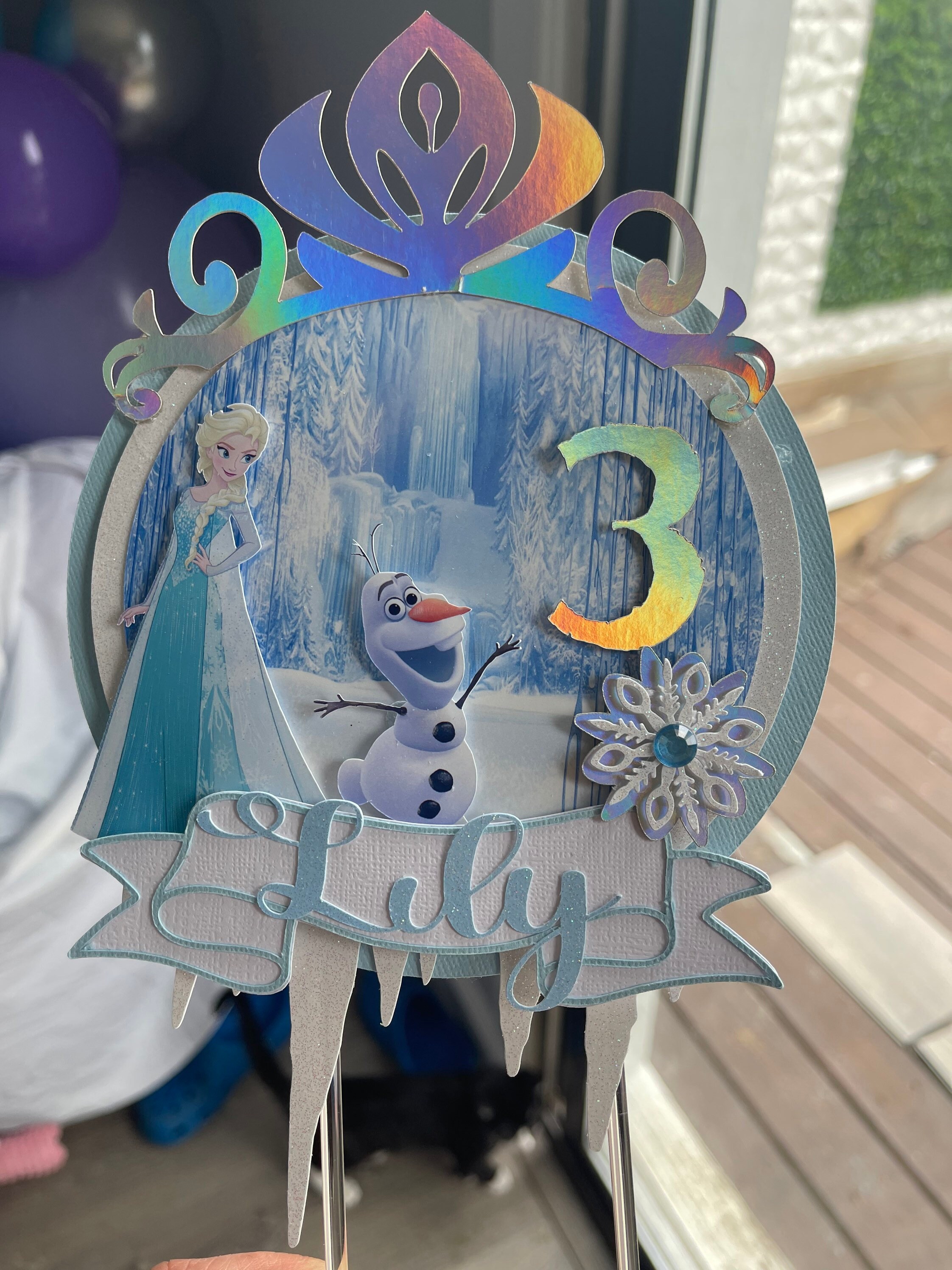 Frozen Inspired Cake Topper, Frozen Cake Topper, Frozen Birthday ...