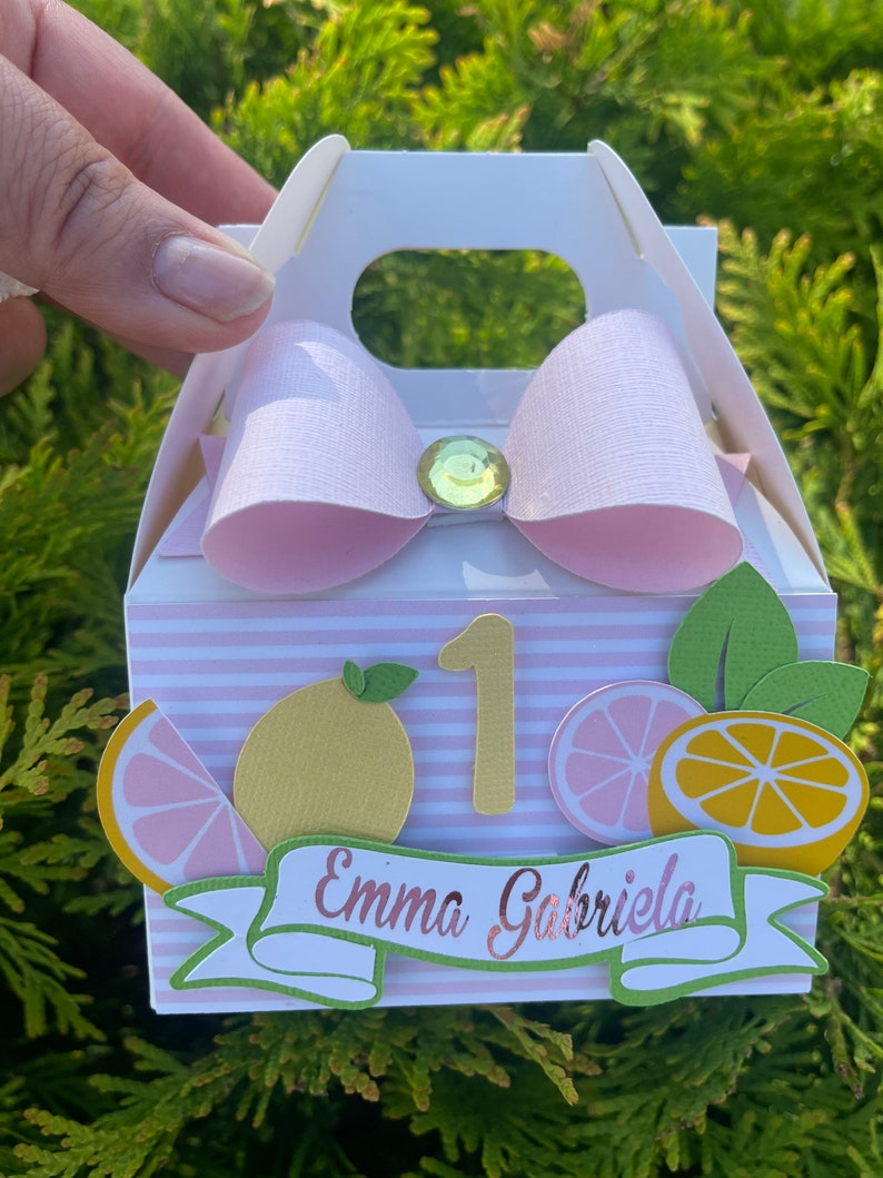 Lemon Party Favor Box Lemon Birthday Treat Lemon Party - Etsy
