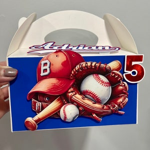 Baseball Party Favor Box, Baseball Birthday Theme, Baseball Birthday ...