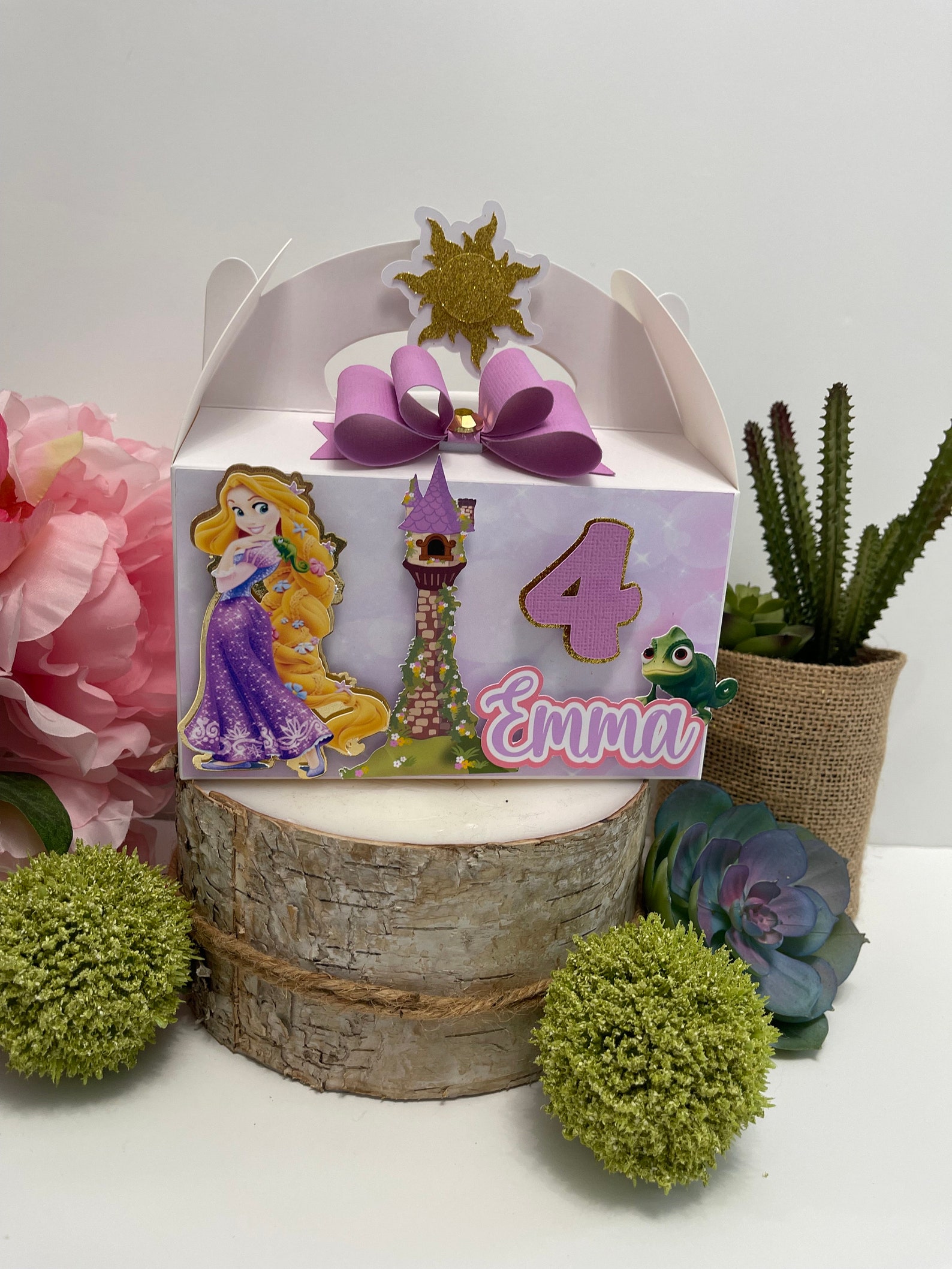 Rapunzel Party Favor Box, Rapunzel Birthday Decorations, Rapunzel Party ...