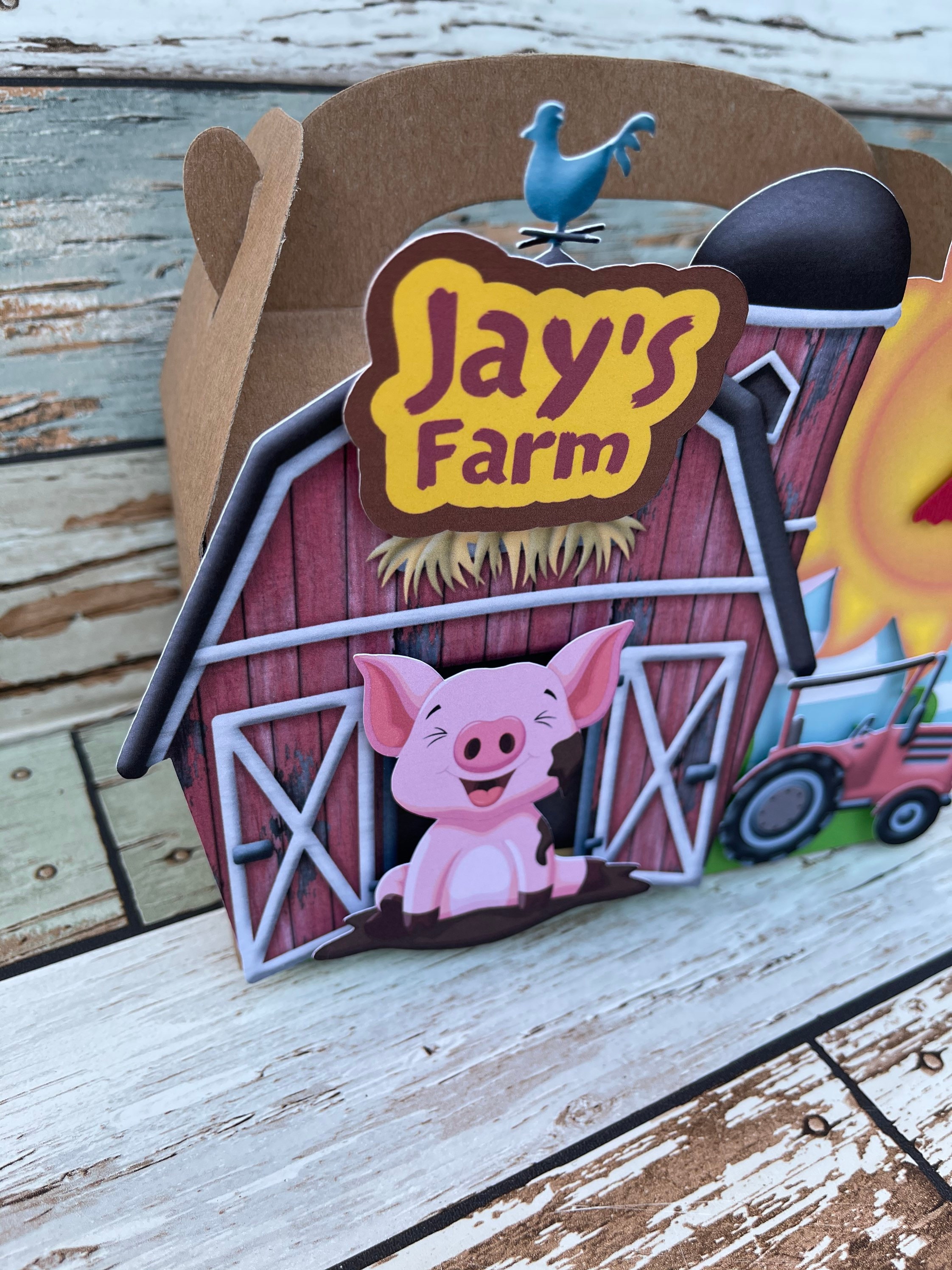 Farm Birthday Party, Farm Party Box, Farm Party Favor Boxes, Farm ...
