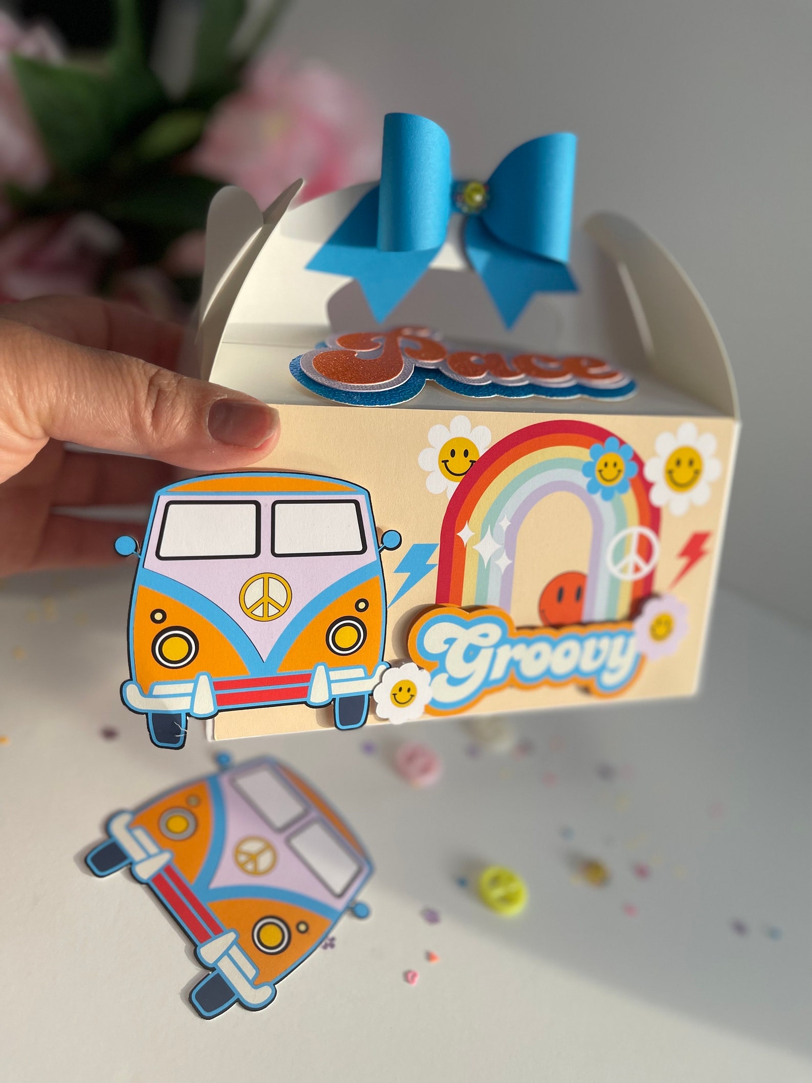 Groovy Party Favor Box, Groovy Treat Box, Two Groovy Birthday Box, One ...