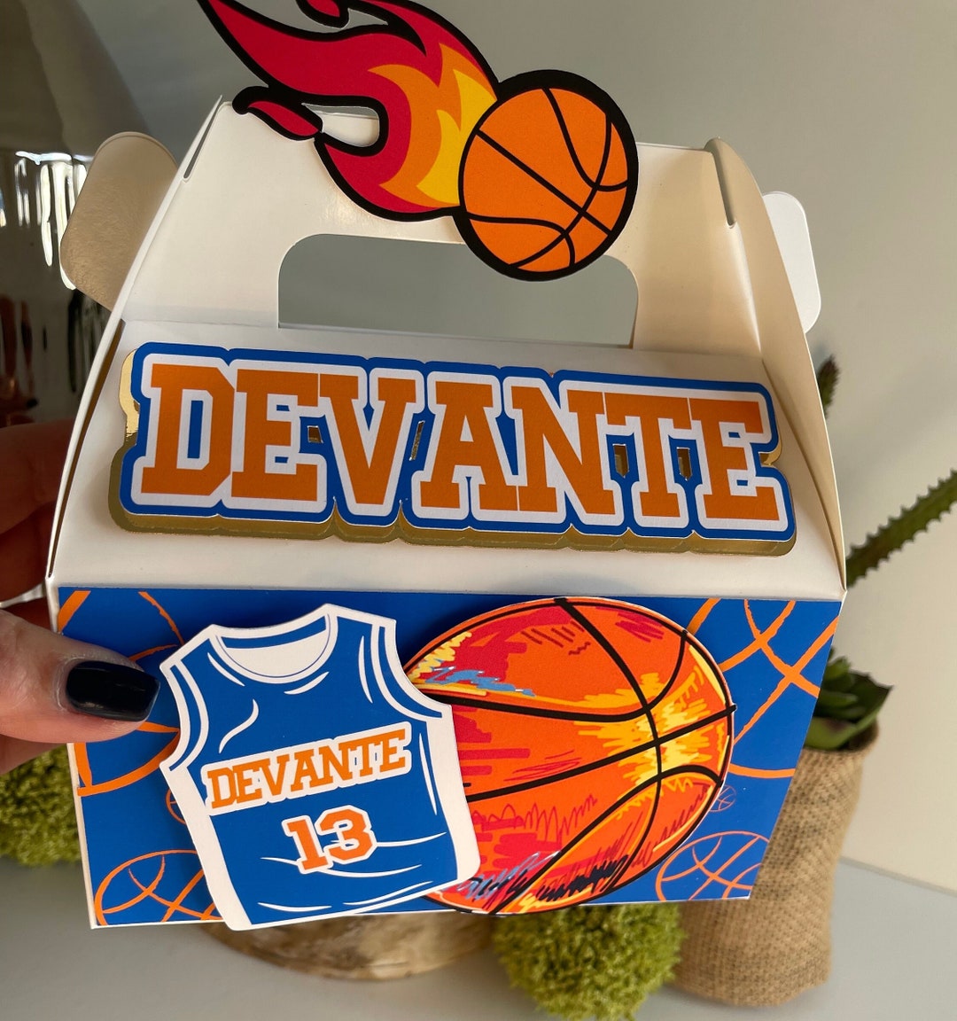 Basketball Party Favor Box, Basketball Treat Box, Basketball Birthday ...