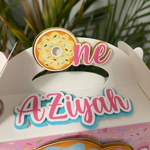 Donut Party Favor Box, Donut Birthday Theme, Donut Birthday Decoration ...