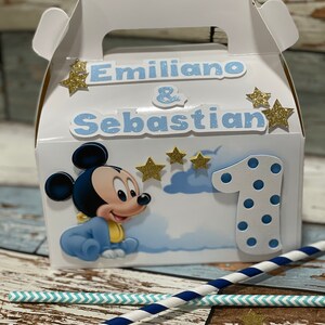 Baby Mickey Birthday Party Favor Box, Baby Mickey Birthday Theme, Baby ...