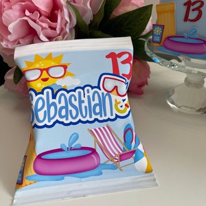 Pool Party Chip Bags, Summer Party Favor, Summer Treat Box, Summer ...