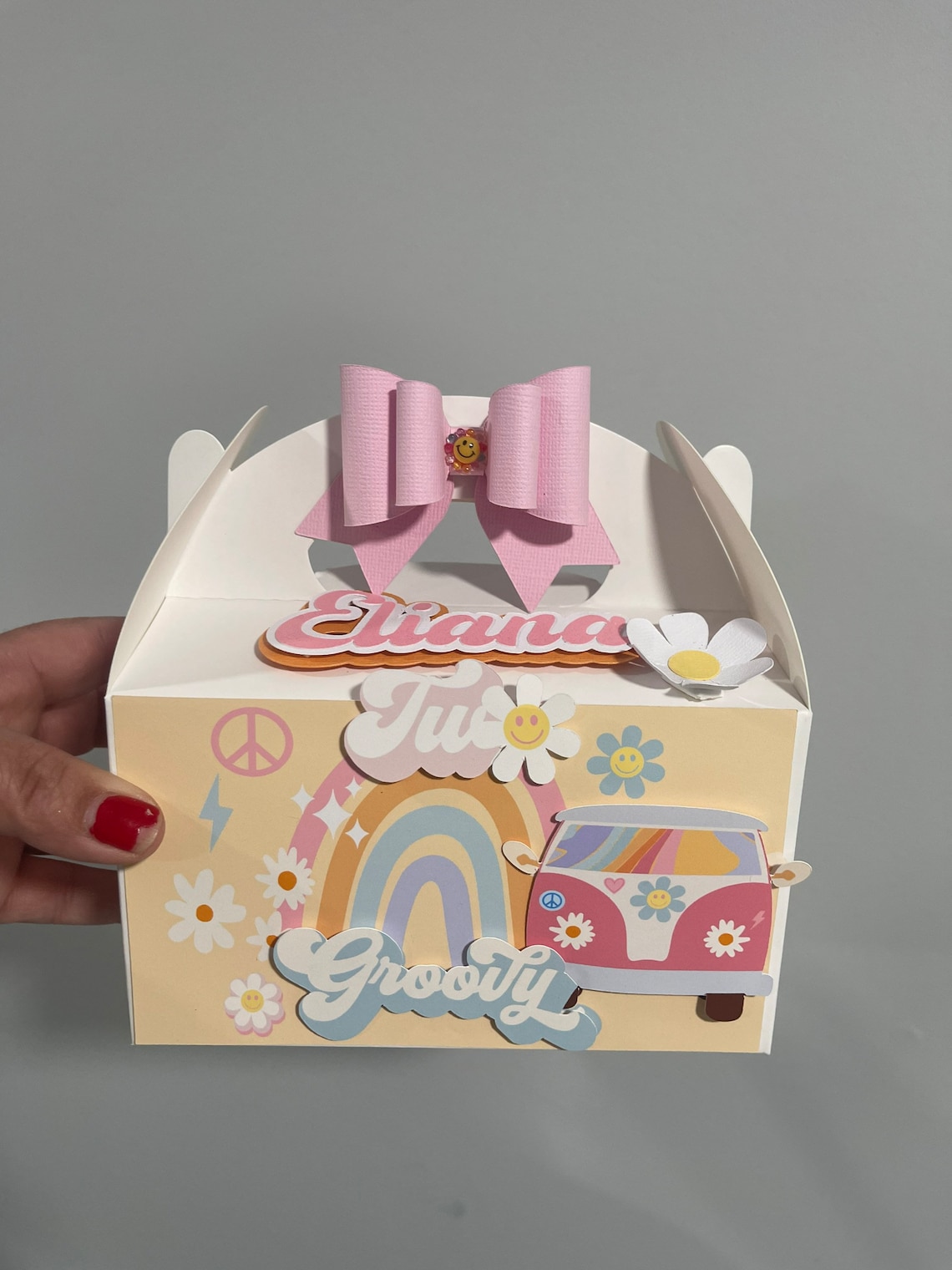 Groovy Party Favor Box Groovy Treat Box Two Groovy Birthday - Etsy
