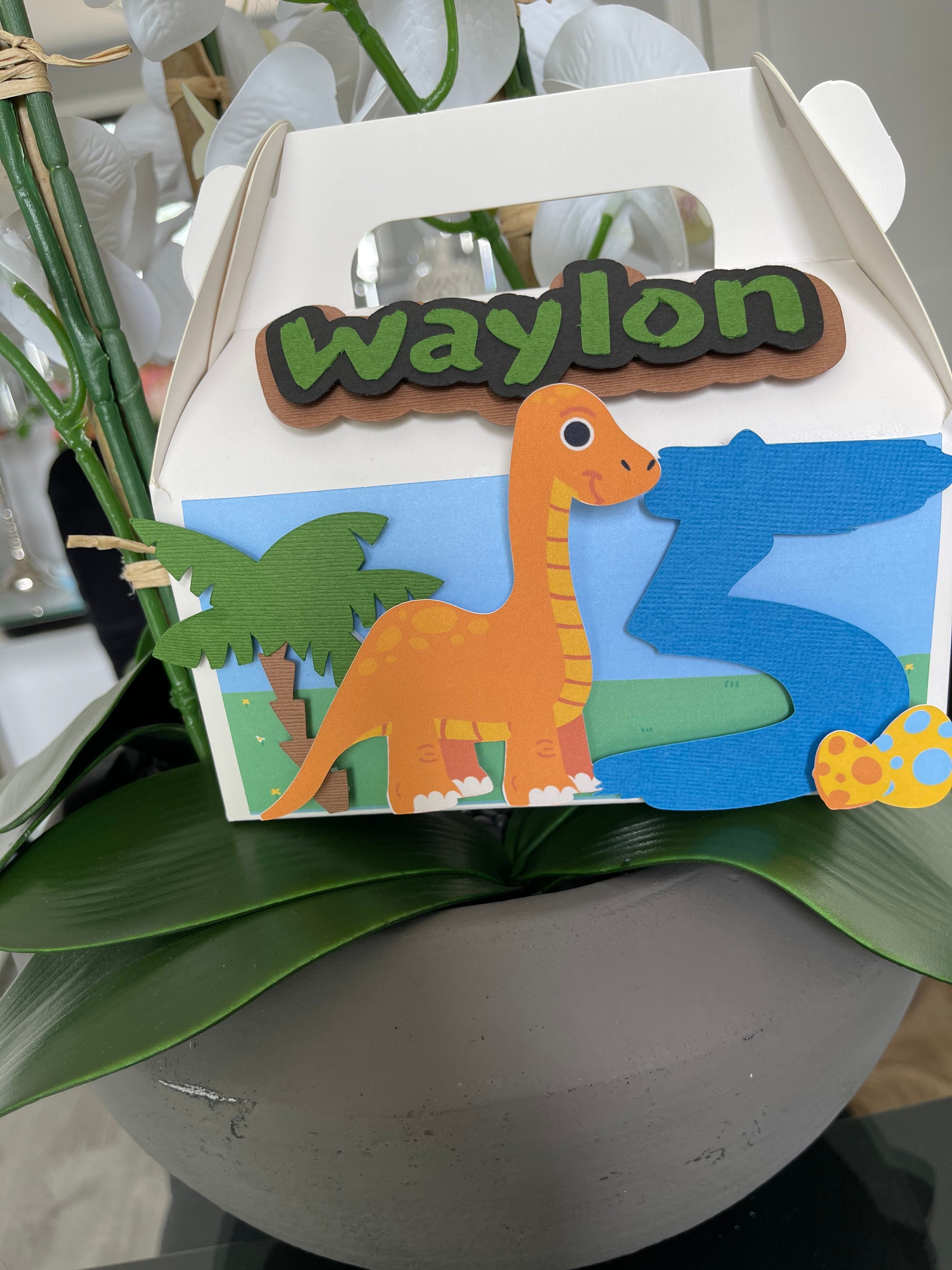 Dinosaur Party Favor Box, Dinosaur Theme Party, Dinosaur Birthday Box ...