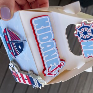 Nautical Party Favor Box, Nautical Birthday Decorations, Sailor Party ...