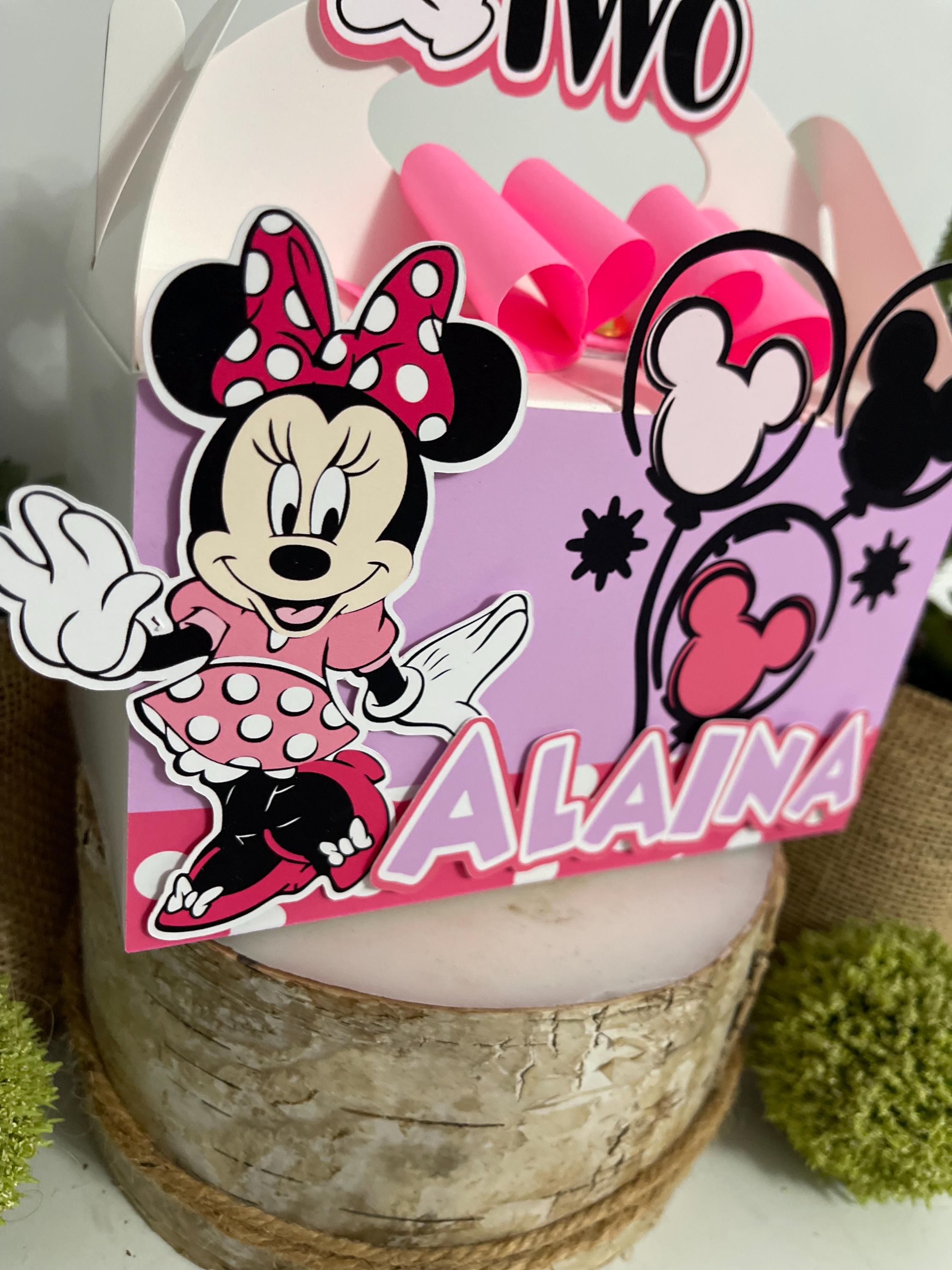 Minnie Party Favor Box, Minnie Goody Bags, Minnie Birthday Theme ...