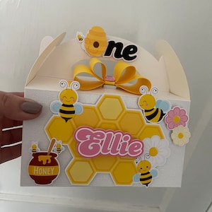 Bee Birthday Party Favor Box, Bee Birthday Theme, Bee Birthday ...