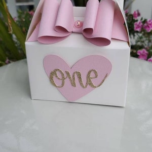 One Year Birthday Box, One Year Party Favor Box, One Year Goodie Box ...