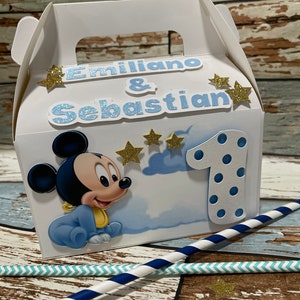 Baby Mickey Birthday Party Favor Box, Baby Mickey Birthday Theme, Baby ...