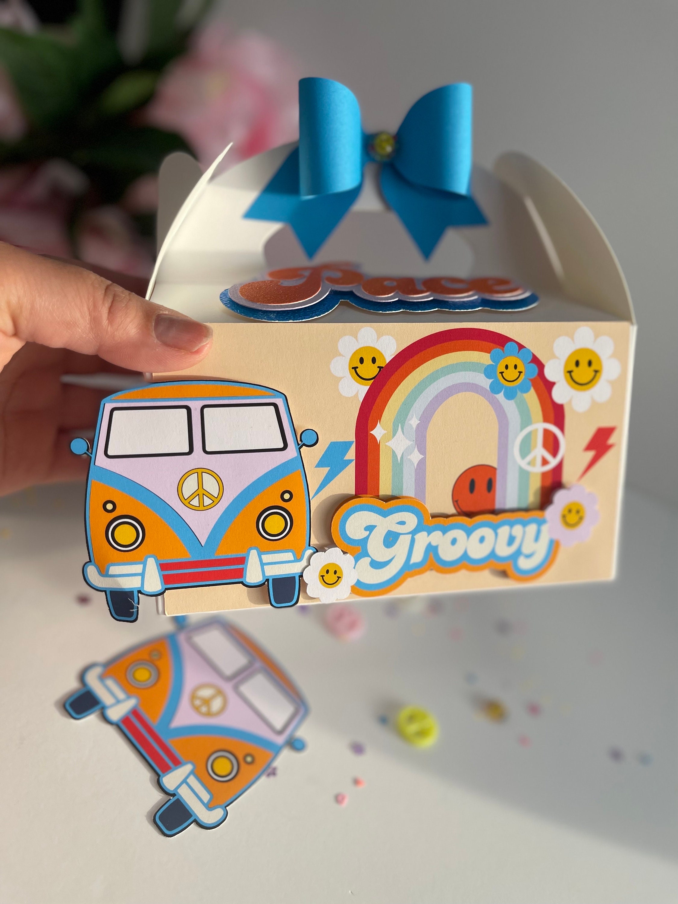 Groovy Party Favor Box Groovy Treat Box Two Groovy Birthday - Etsy