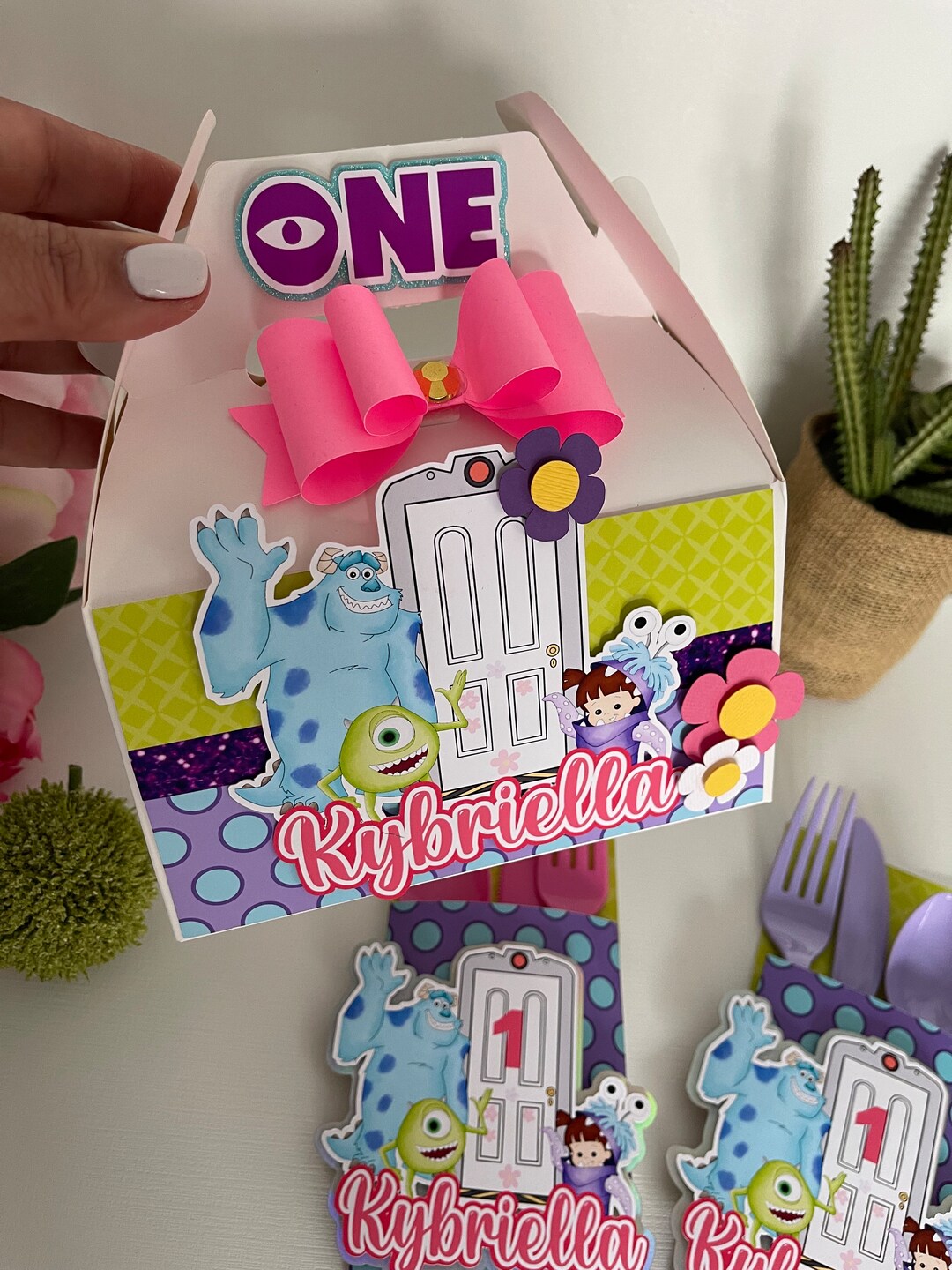 Monster Inc Party Favor Box, Monster Inc Birthday Decorations, Monster ...