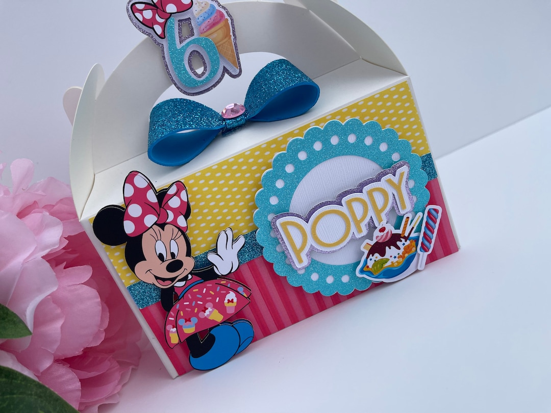 Minnie Mouse Party Favor Box Minnie Mouse Birthday Box Minnie Mouse ...