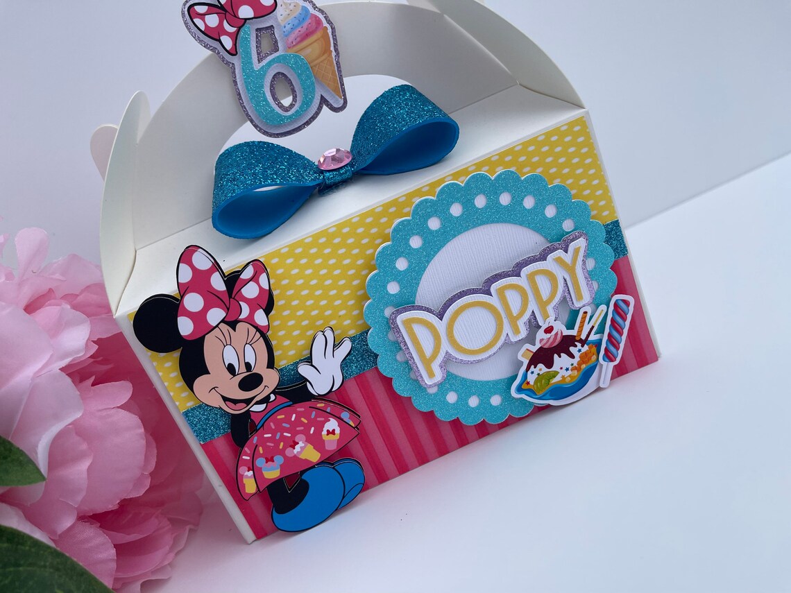 Minnie Mouse Party Favor Box Minnie Mouse Birthday Box Minnie Mouse ...