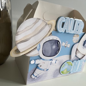 Astronaut Party Favor Box, Astronaut Birthday Theme, Astronaut Birthday ...