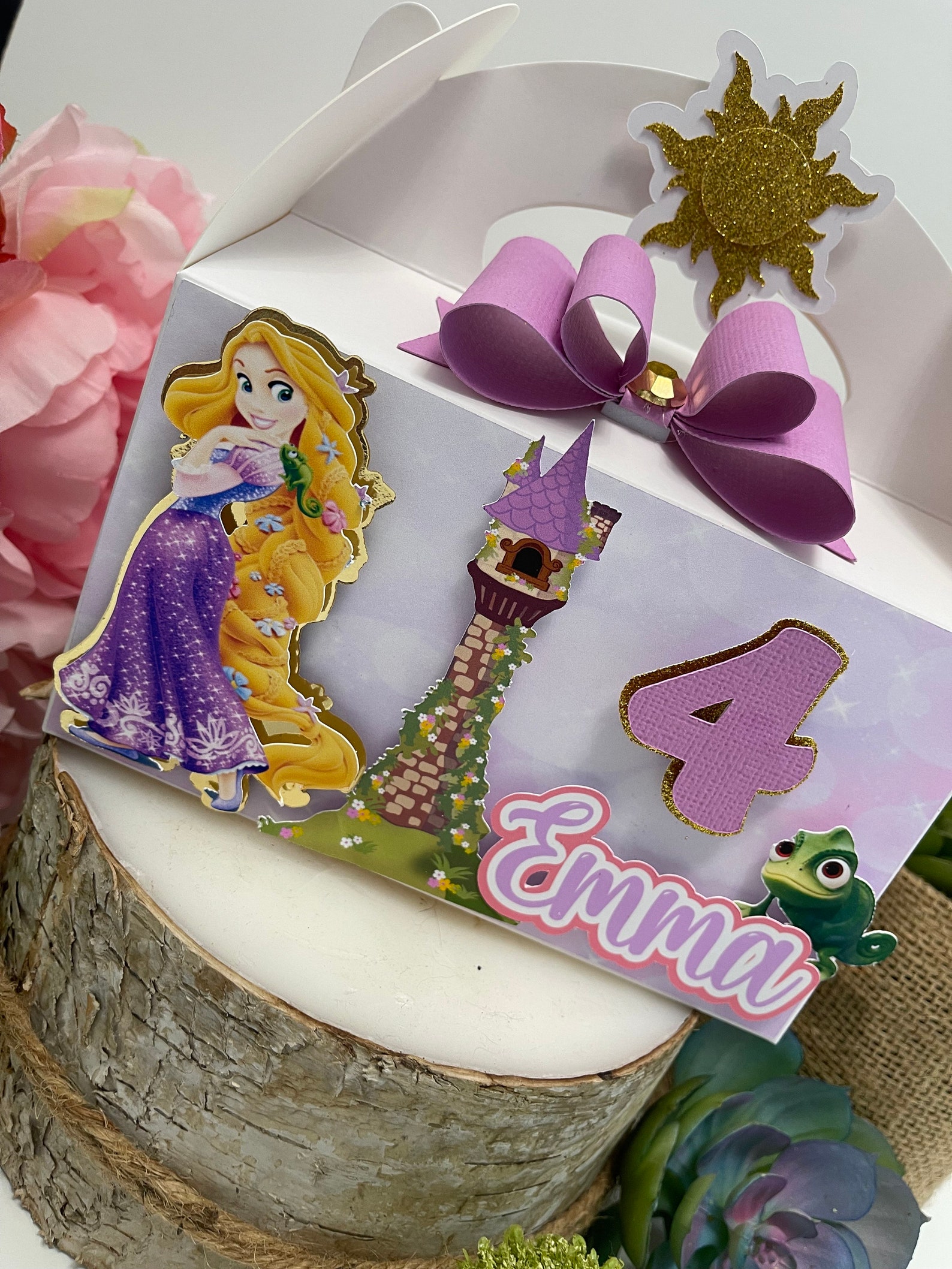 Rapunzel Party Favor Box, Rapunzel Birthday Decorations, Rapunzel Party ...