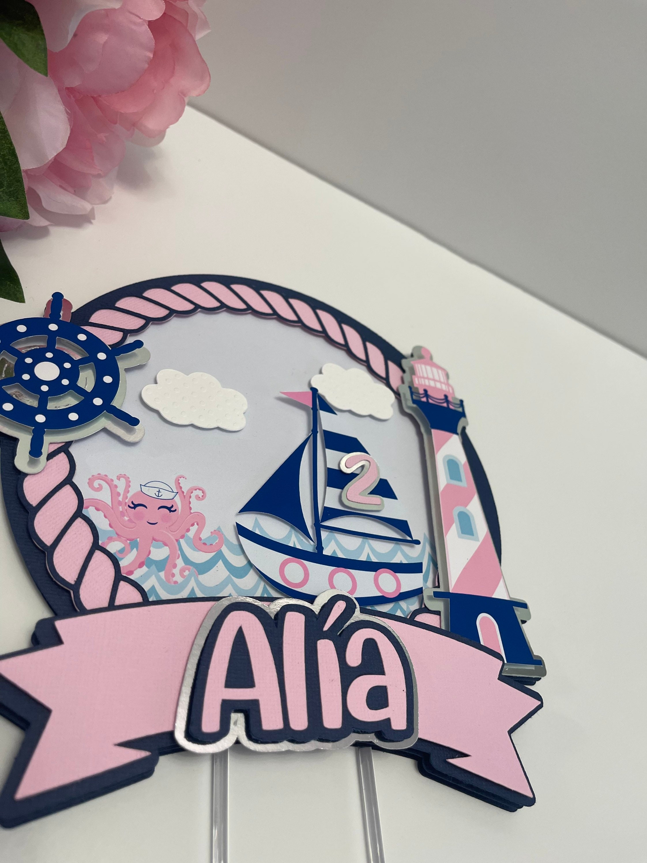 Nautical Cake Topper Sailor Cake Topper Girls Nautical Cake - Etsy