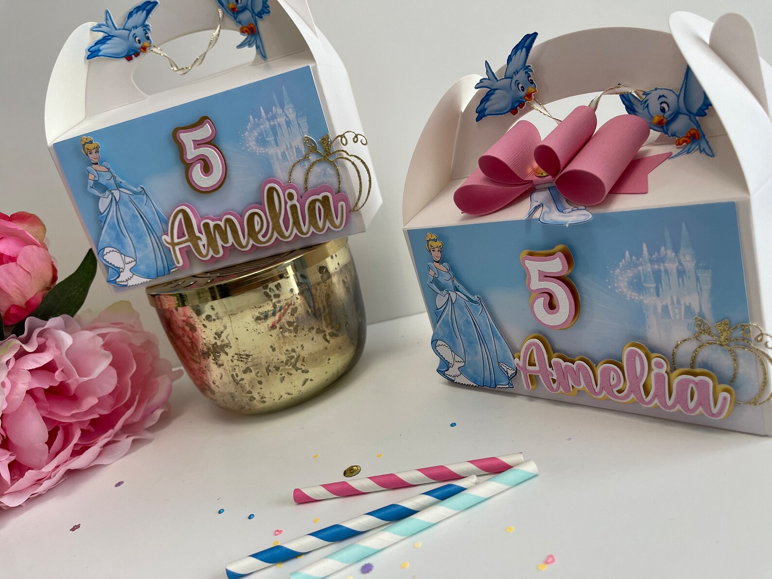 Cinderella Party Favor Box, Cinderella Birthday Decorations, Cinderella ...