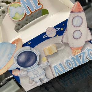 Astronaut Party Favor Box, Astronaut Birthday Theme, Astronaut Birthday ...
