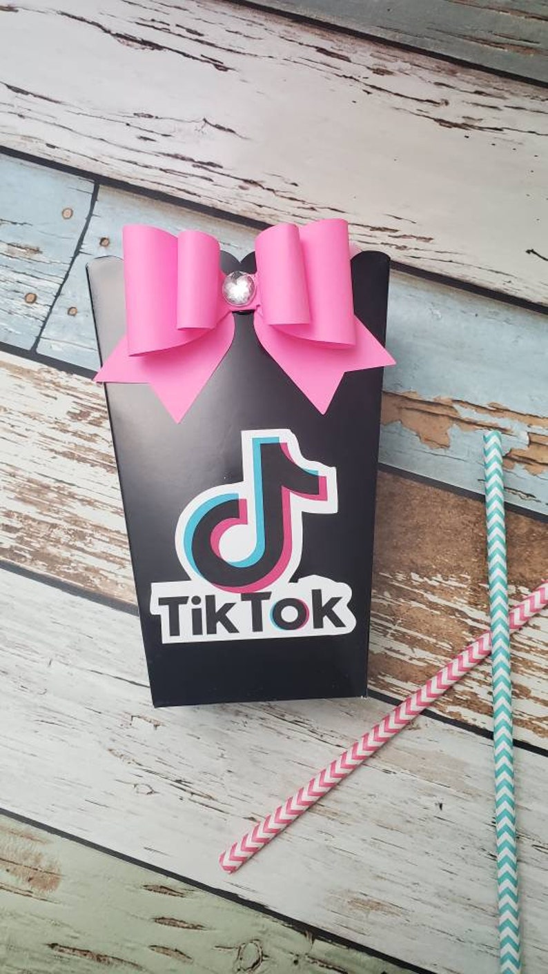 Tik Tok Popcorn Box Tik Tok Party Favor Box Popcorn Box - Etsy