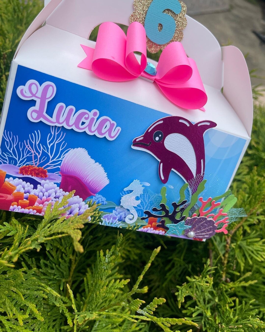 Dolphin Party Favor Box, Dolphin Treat Box, Dolphin Party Decorations ...