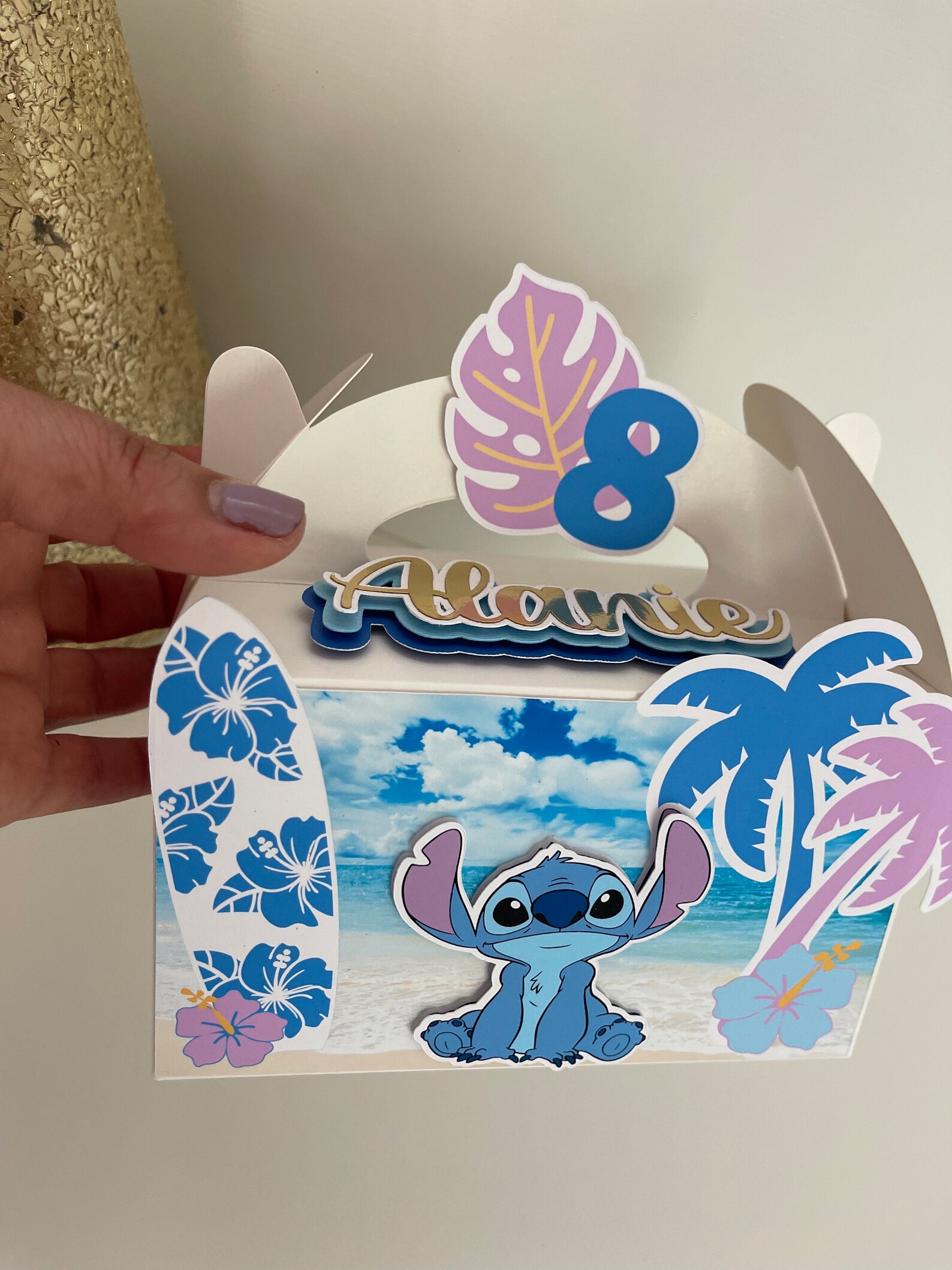 Stitch Party Favor Box, Stitch Party Favor Box, Stitch Birthday ...