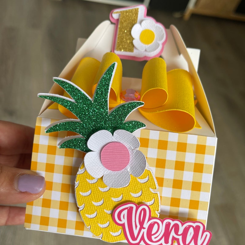 Pineapple Party Favor Box - Etsy