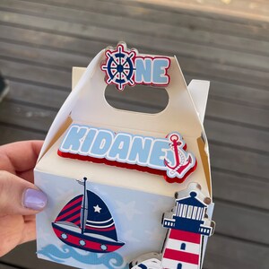 Nautical Party Favor Box, Nautical Birthday Decorations, Sailor Party ...