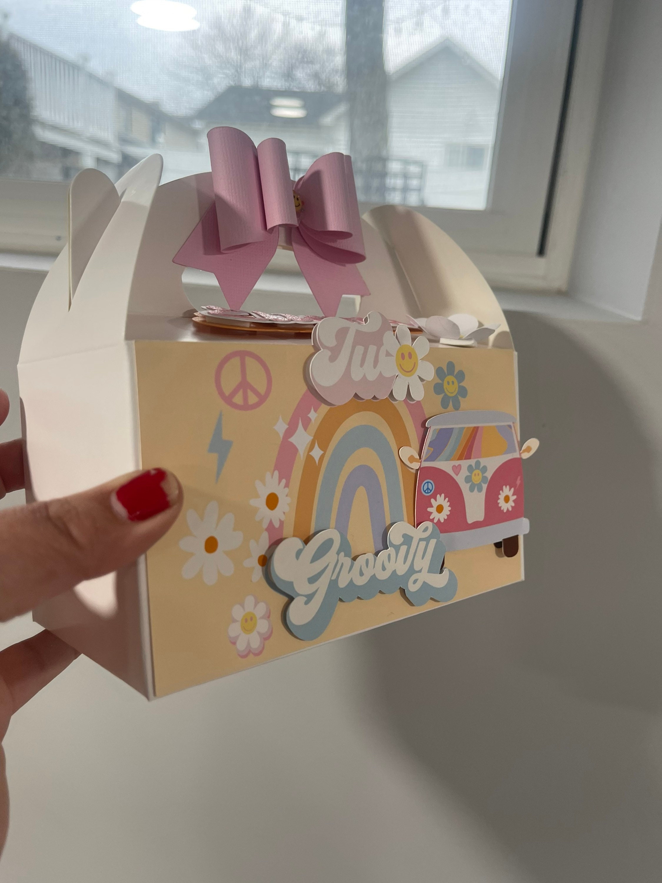 Groovy Party Favor Box Groovy Treat Box Two Groovy Birthday - Etsy