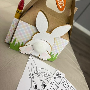 Bunny Activities Box, Bunny Coloring Box, Easter Party Favor Box ...